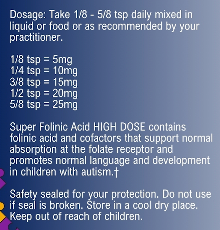 Super Folinic Acid HIGH DOSE – Spectrum Awakening